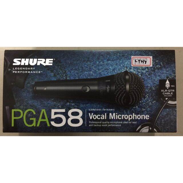 SHURE PGA58 QTR single-wired microphone original | Lazada PH
