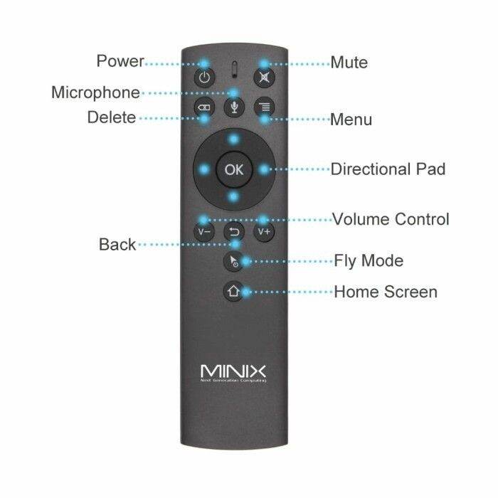 Smart Remote minix air mouse ir gyroscope 6 axis learning voice for ...