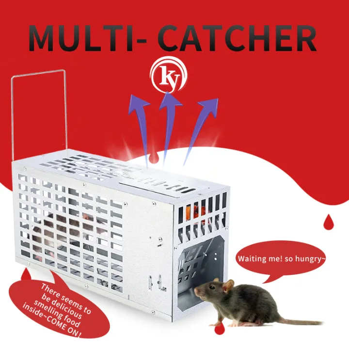 【COD】KUAIBU Multi-Catcher Reusable Single door Mice Mouse Rat trap cage ...