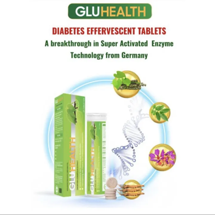 Authentic GluHealth 20 Effervescent Tablets Diabetic Support | Lazada PH