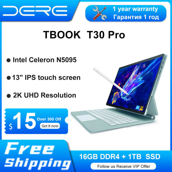 แล็ปท็อป DERE T30 Pro,หน้าจอสัมผัส IPS 2K ขนาด13นิ้ว,SSD 16GB RAM 1TB,คอมพิวเตอร์การเรียนรู้ใน ...