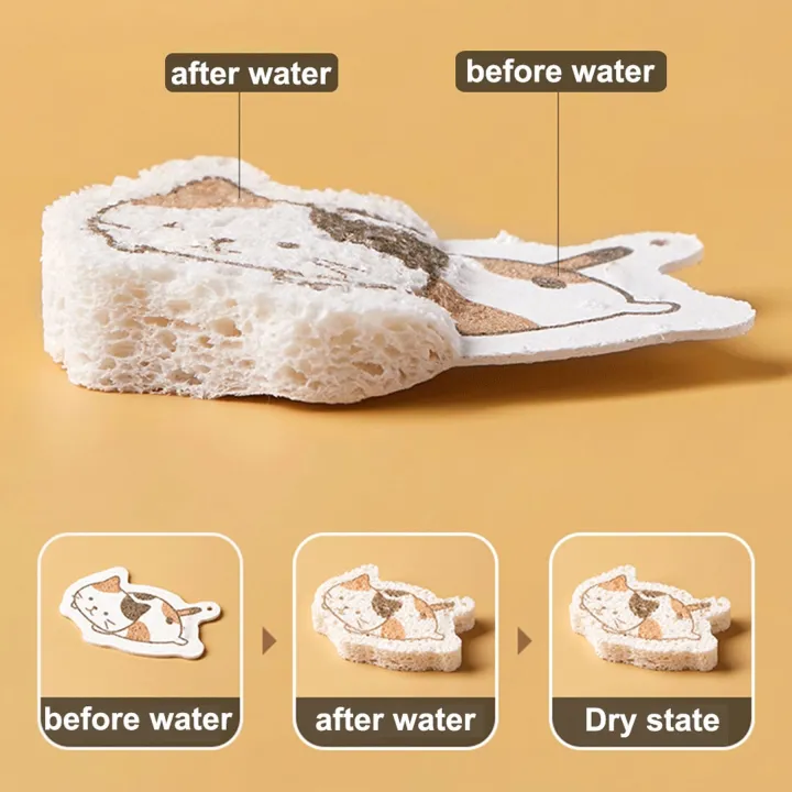 Redmond Compressed Wood Cotton Diswashing Magic Pulp Sponge | Lazada PH