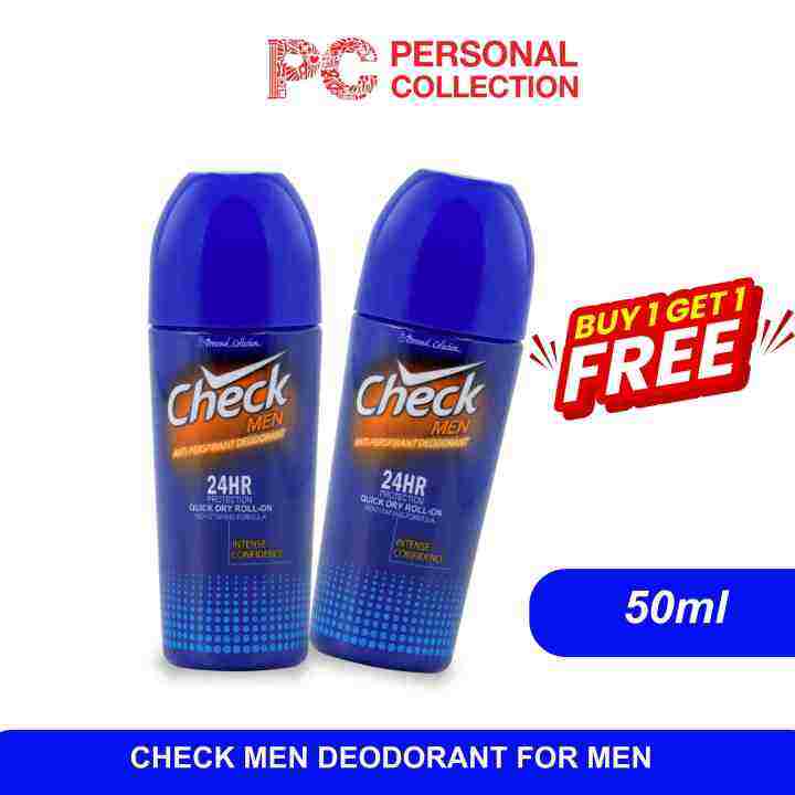 PERSONAL COLLECTION CHECK ANTI-PERSPIRANT ROLL-ON DEODORANT MEN 50mL ...