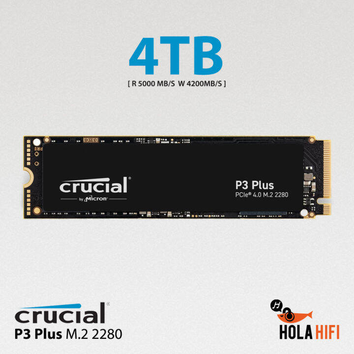 SSD NVME M.2 4TB Crucial P3 Plus M.2 2280 PCIe Gen 4 , NVMe R5000 W4200 ...