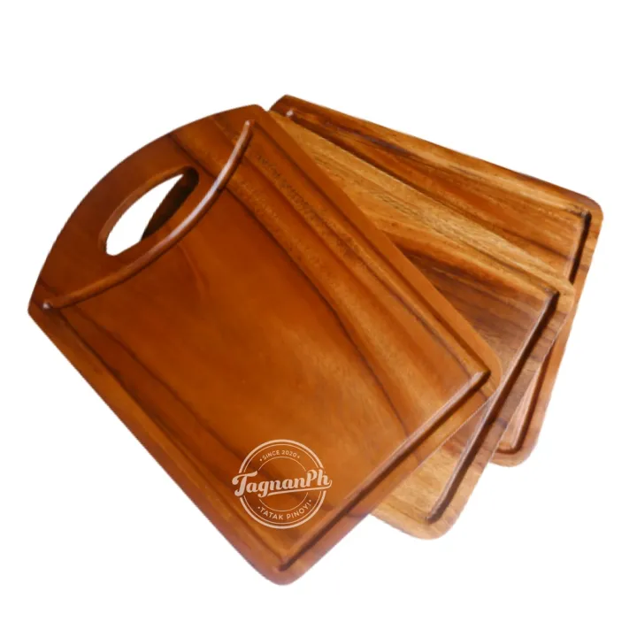 Tagnan Ph Arc Steak Board Wooden Chopping board with handle and groove ...