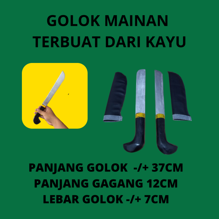 GOL0K MAINAN TERBUAT DARI KAYU UNTUK LATIHAN SILAT GOLOK-GOLOKAN - All ...