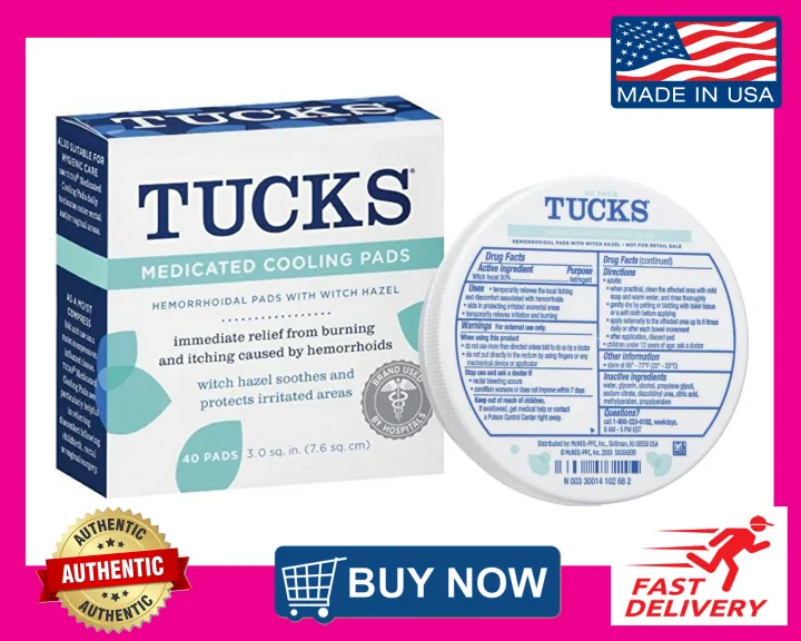Tucks Medicated Cooling Pads, Hemorrhoidal Pads with Witch Hazel ...