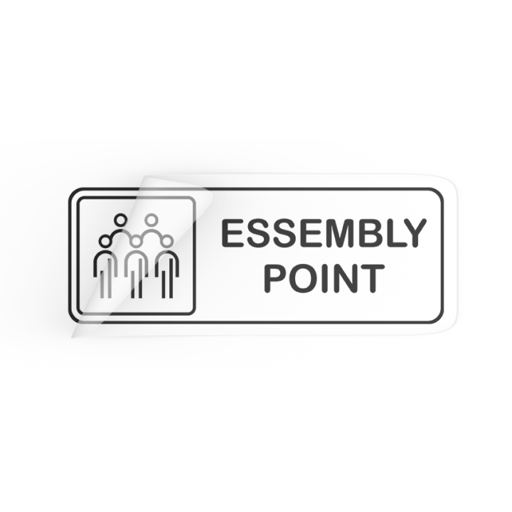 essembly point area sticker sign - penanda sticker titik kumpul ...