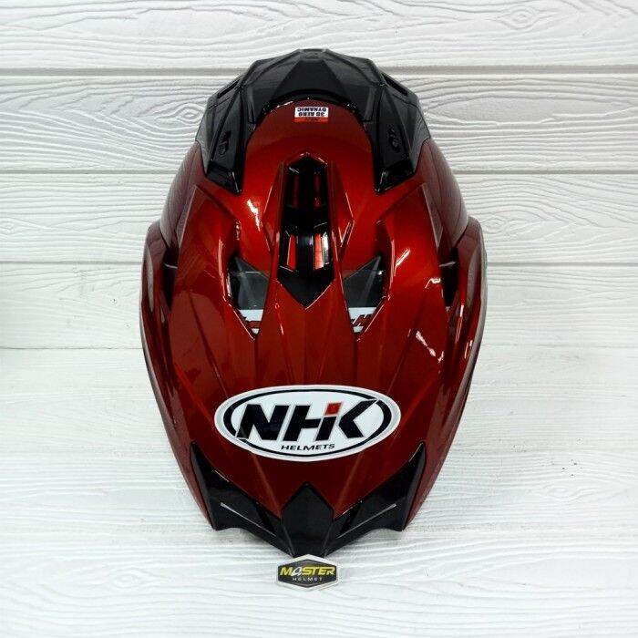 HELM NHK PREDATOR CRYPTON SOLID MAROON HELM NHK DOUBLE VISOR HELM NHK ...