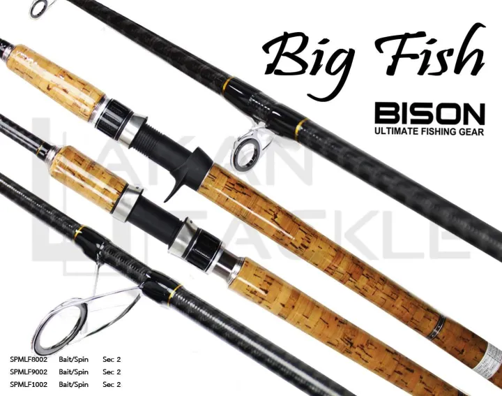 คัน Bison Big fish 8-9-10 ฟุต 2 ท่อน เบท/สปิน เวท 40-120g | Lazada.co.th