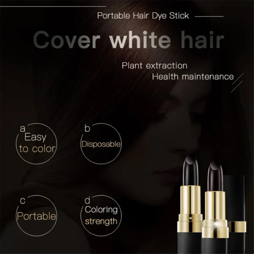 Bright Hair Pen Hair Dye Pen Hairline Fill Instant Gray