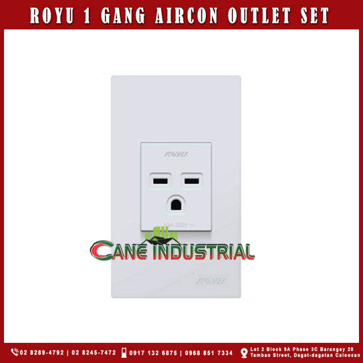 Royu 1 Gang Aircon Outlet Set WD901 (Wide Series) | Lazada PH