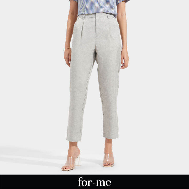 ForMe Slim Cozy Pants for Women (Gray/Beige) | Lazada PH