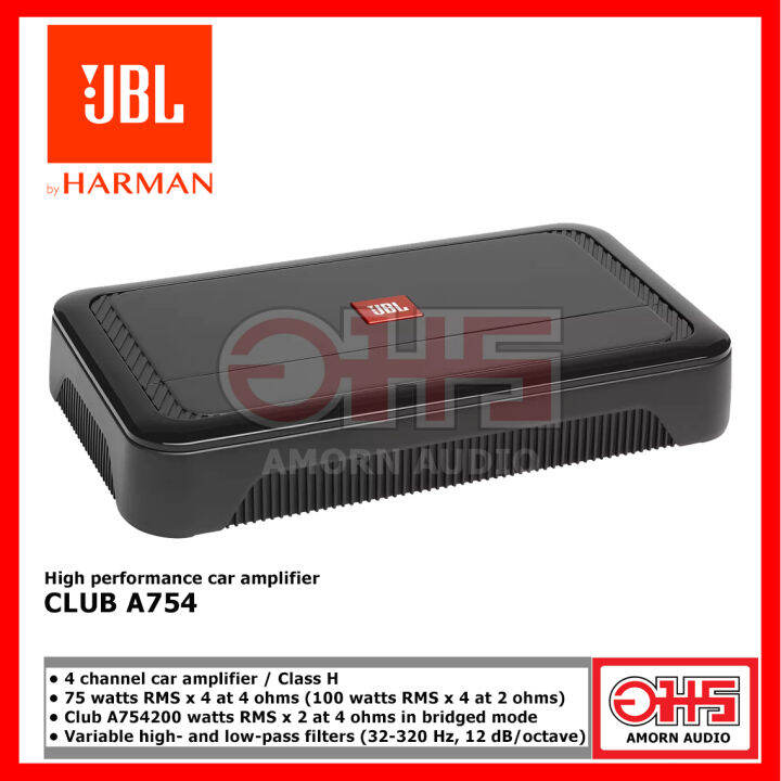 JBL Club A754 เพาเวอร์แอมป์ 4 CH / Class H / 75 watts RMS | Lazada.co.th