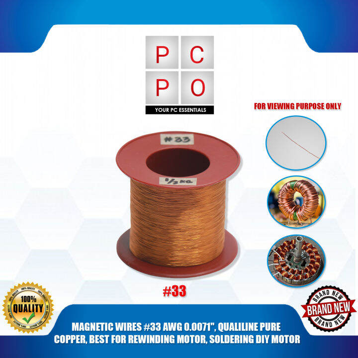 MAGNETIC WIRES #33 AWG 0.0071", QUALILINE PURE COPPER, BEST FOR ...