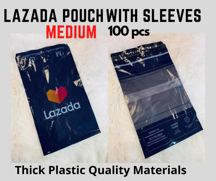 Lazadas Medium Pouches w/ Sleeve (New Design) Set of 100 Thick Plastic ...
