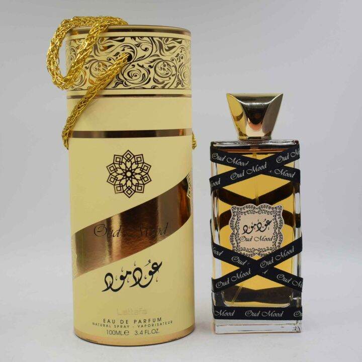 Oud mood 🌟 Original Lattafa 3D Sticker 🌟 ARAB PERFUME OUD MOOD 100ML ...