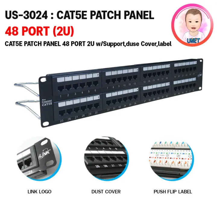 [พร้อมส่งในไทย] LINK CAT5E PATCH PANEL 24 PORT / 28 PORT ENHANCED ...
