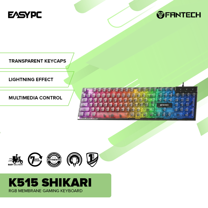 EasyPC | Fantech K515 SHIKARI RGB Membrane Gaming Keyboard For Desktop PC and Laptop | Lazada PH