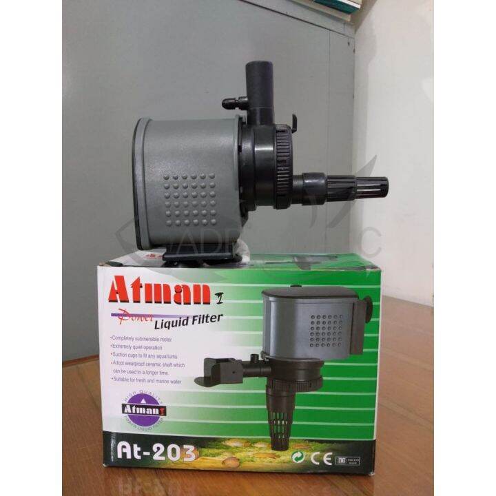 ATMAN AT-203 POWER HEAD LIQUID FILTER POMPA AIR CELUP FILTER AQUARIUM ...