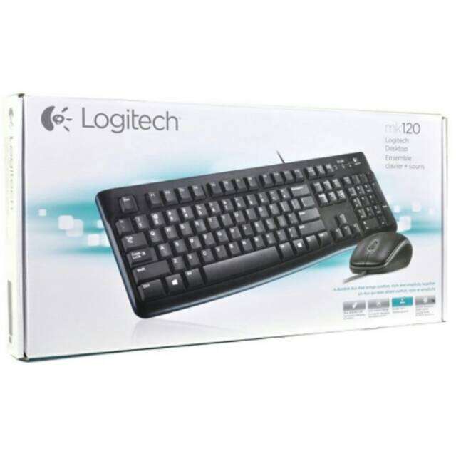 Keyboard mouse logitech mk 120 usb | Lazada Indonesia