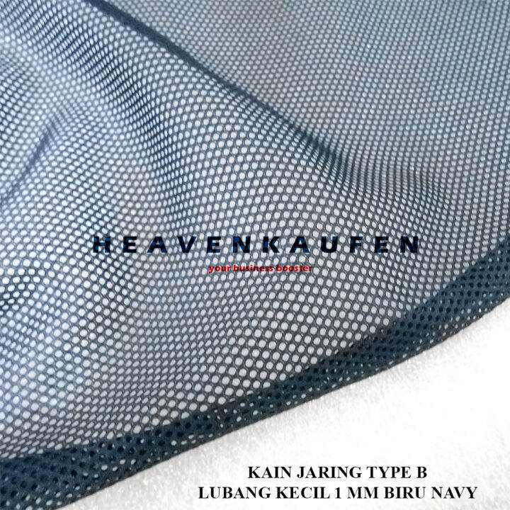 Kain Jaring Jala Lubang Kecil 1 mm Biru Navy Dongker Untuk Furing Jaket ...