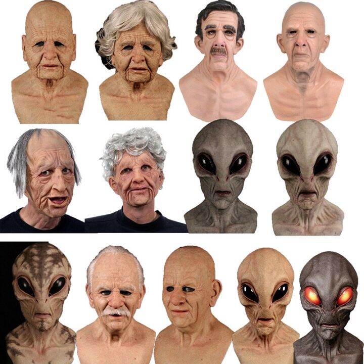 Top♙¤♕ old man mask alien headgear bald handsome guy young beauty ...