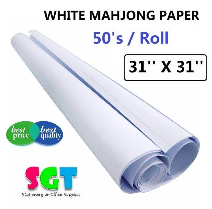 Mahjong Paper 50gsm 31'' x 31'' - 50 Sheets | Lazada