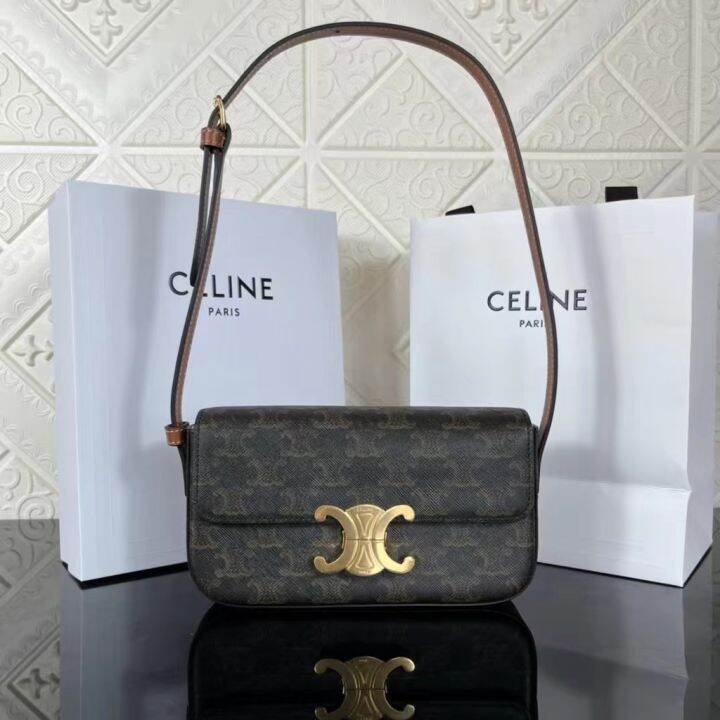 CELINE TRIOMPHE CANVAS LOGO PRINTED CHAIN PACK | Lazada PH