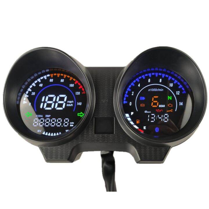 LED Digital Dashboard Motorcycle RPM Meter Speedometer for Brazil TITAN ...