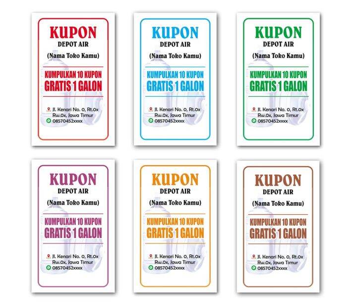 jasa cetak dan desain kupon ukuran 5x10cm 100 lembar | Lazada Indonesia