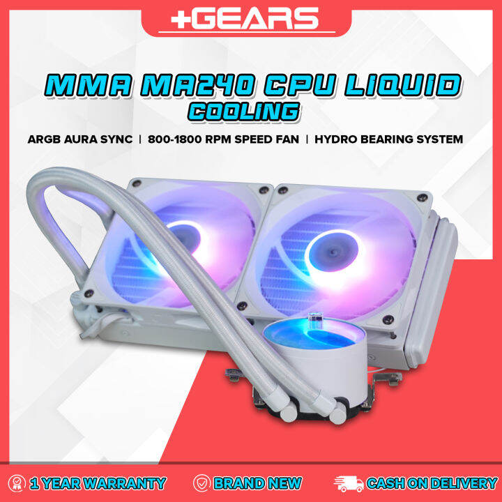 MMA MA240 CPU LIQUID COOLING FAN | ARGB AURA SYNC, SPEED FAN 800-1800 ...