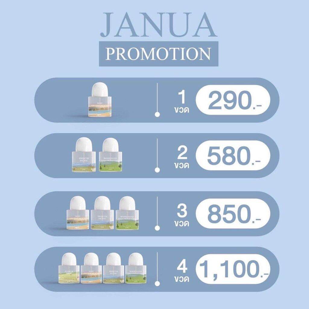 hot sale JANUA น้ำหอมแจนยัวร์ แพคเกตใหม่มีกล่อง (ส่งเร็ว) ของแท้มีบัตรตัวแทนจำหน่าย ขนาด 30 ml ...