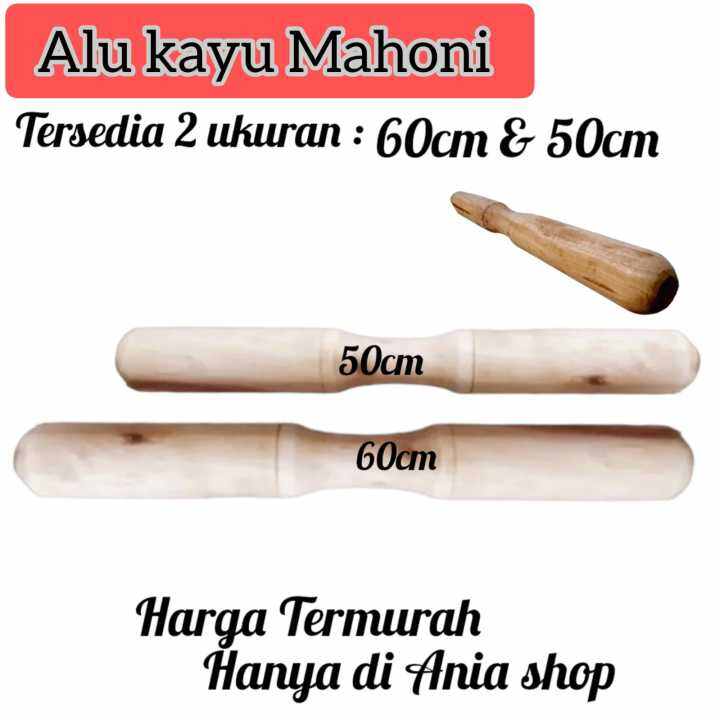 Alu Tumbukan kayu/Alu panjang 60cm dan 50cm/penumbuk uki,bumbu rempah ...