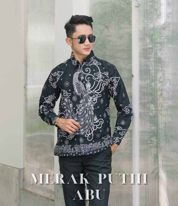 Batik MERAK HITAM / BATIK SOLO PREMIUM / BATIK MODERN KEKINIAN / BATIK ...