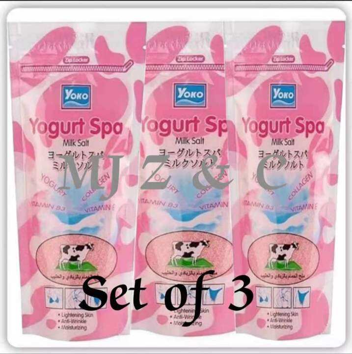 (SET OF 3) Yoko Yogurt Spa Milk Salt 300g (Pink) | Lazada PH