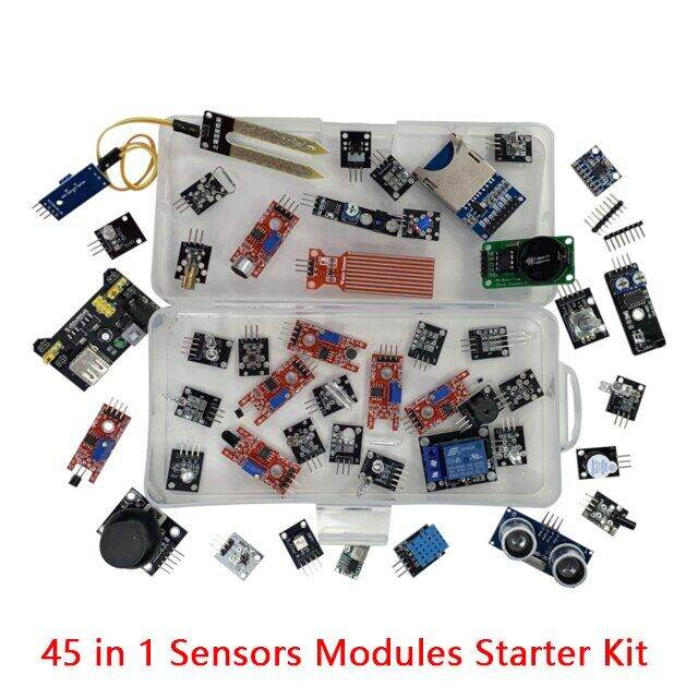 For arduino 45 in 1 Sensors Modules Starter Kit better than 37in1 sensor kit 37 in 1 Sensor Kit ...