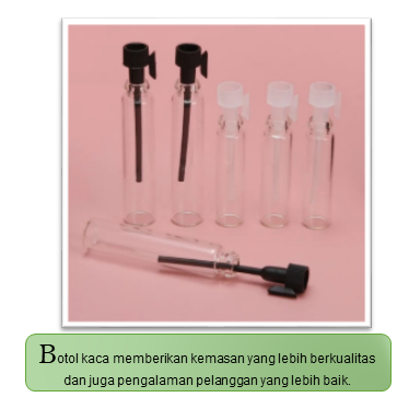 Tabung Reaksi Botol Parfume Kaca Tester Vial Parfum Sampel 0,5ml 1ml ...
