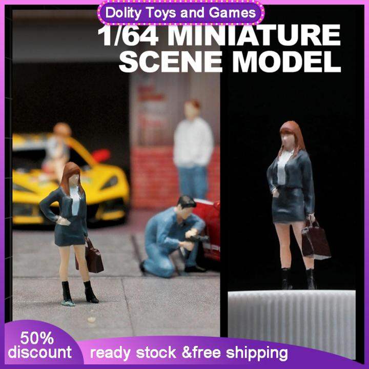 Dolity 1/64 Women Figures Movie Props Collections Layout S Gauge ...