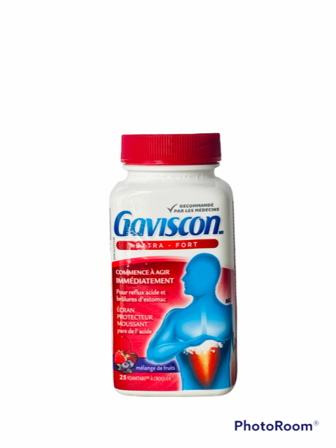 GAVISCON Extra Strength, For Acid Reflux and Heartburn, 25 Chewable ...