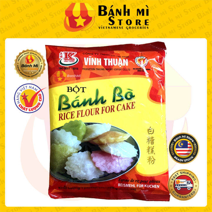 VINH THUAN BOT BANH BO 🇻🇳 | VIETNAM RICE FLOUR FOR CAKE | 越南白糖糕粉 400g | Lazada