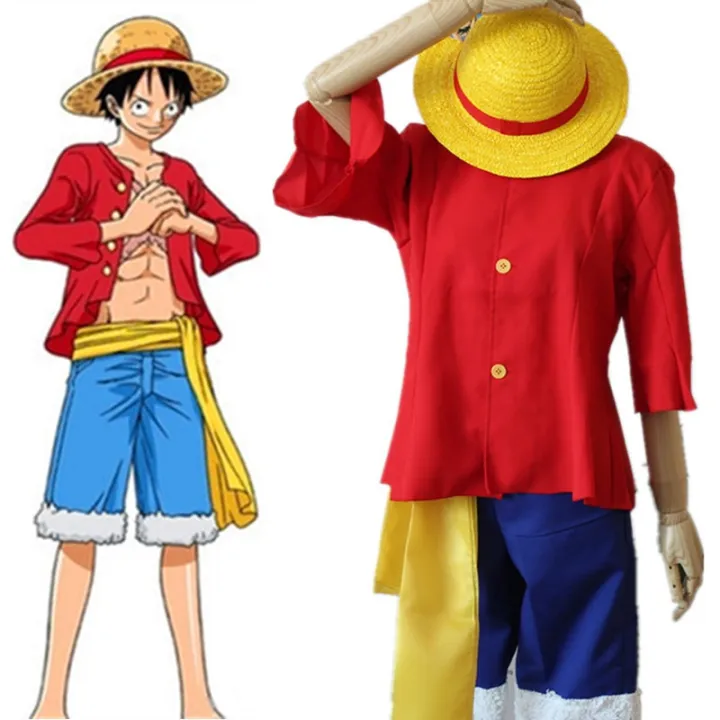 Japanese Anime One Piece Monkey D. Luffy Costume Comic con Role Play ...