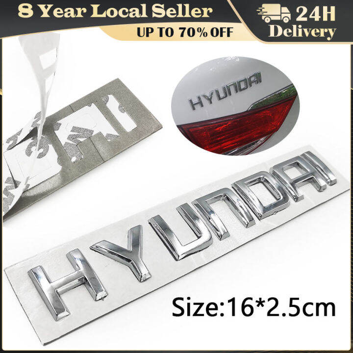 ️【Fast Delivery】【HYUNDAI】HYUNDAI 3D ABS Car Fender Side Logo Letter ...
