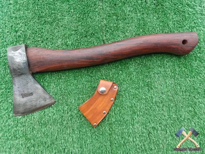 ขวาน ตราโคราช ยาวรวมด้าม 15 นิ้ว หน้าคม 9 ซม. ด้ามทำจาแก่นไม้พยุง 100 % ...