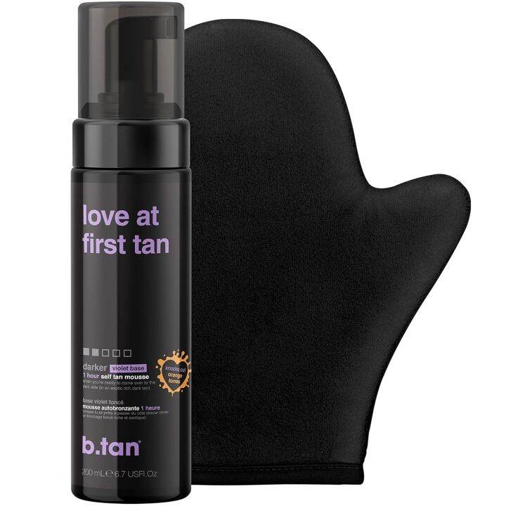 B.tan Love at First Tan Kit Darker Self Tan Mousse with Self Tanning ...