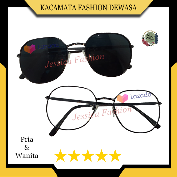 SEGER ORDER – Kacamata Gaya Lensa Hitam Dan Lensa Bening Bingkai Metal ...