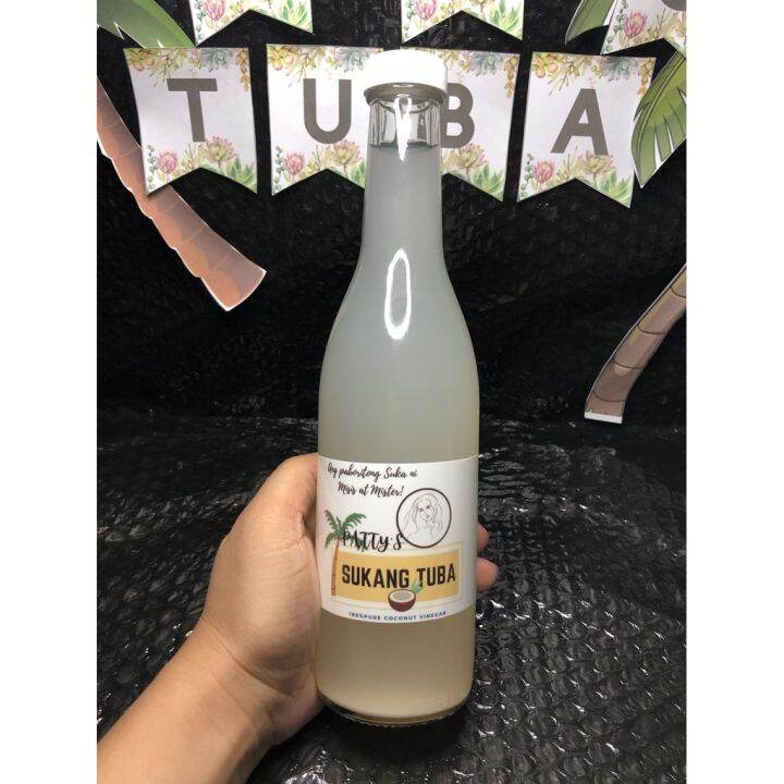 375ML Glass Bottle 100% Pure Sukang Tuba Coconut Sap Vinegar Organic ...