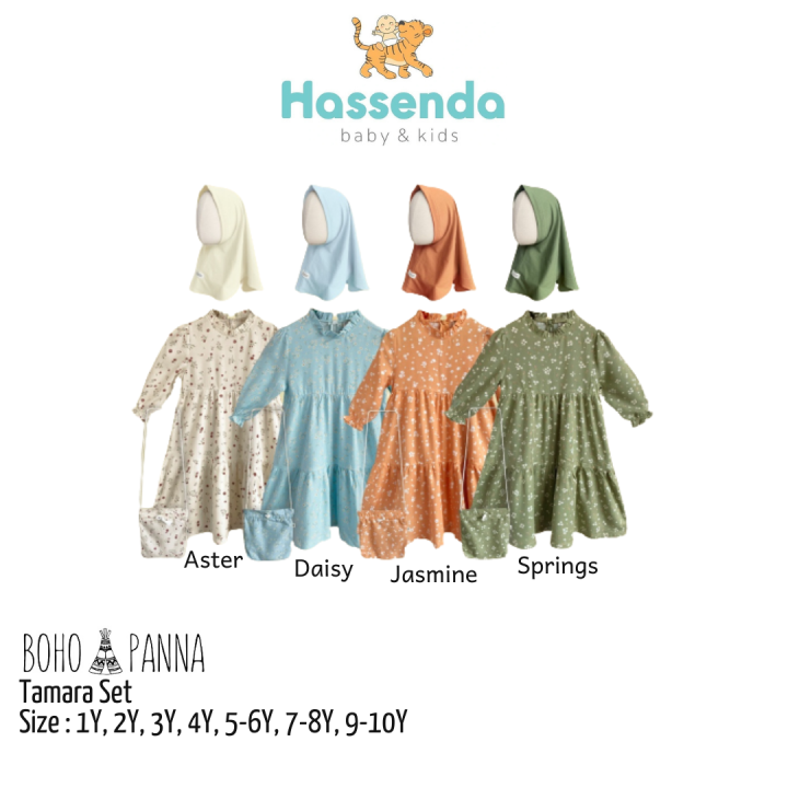 BOHOPANNA RAYA COLLECTION TAMARA SET Gamis Anak dan Hijab | Lazada Indonesia
