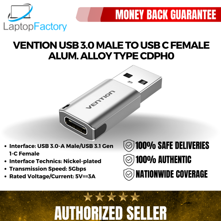 Vention USB 3.0 Male to USB C Female Alum. Alloy Type CDPH0 | Lazada PH