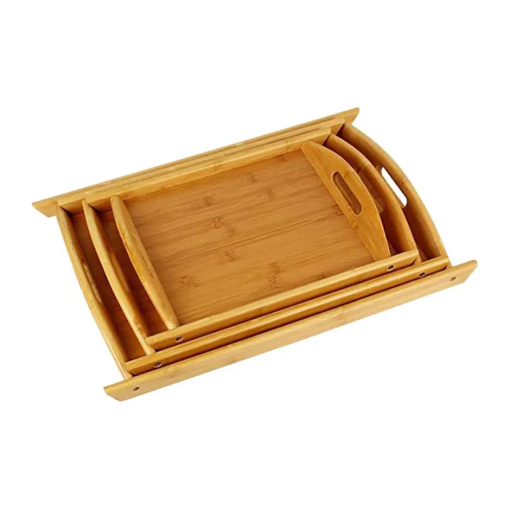 Bamboo Serving Trays | Service Tray Set of 3 | Lazada PH